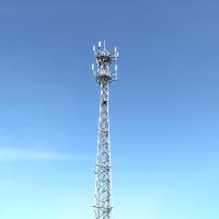 China 30m Triangular Tubular Steel Tower , Circular Microwave Communication Tower for sale