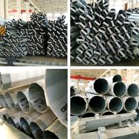 China Galvanized Octagonal Electrical Utility Pole With Ladder for sale