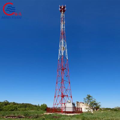 Cina 60m Telecommunication Monopole Tower Communication Guy Wire Tower in vendita