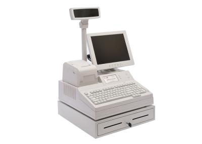 China White Retail POS System With Big Gear 58mm Thermal Printer DDR3 4GB Memory for sale
