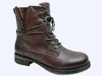 China Lady PU Boots/Laces Up/PVC durable Outsole for sale