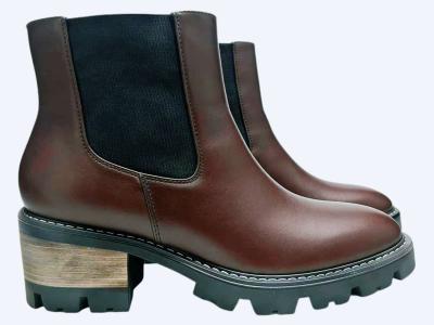 China Lady PU Boots/Laces Up/PVC durable Outsole for sale