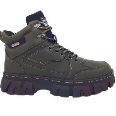 China Men's High Top Chunky Sole Work Boots Non-Slip Outdoor Ankle Boots for sale