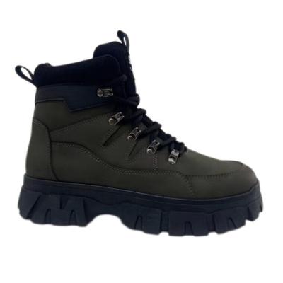 China Men's High Top Chunky Sole Work Boots Non-Slip Outdoor Ankle Boots for sale