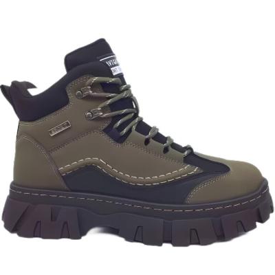 China Men's High Top Chunky Sole Work Boots Non-Slip Outdoor Ankle Boots for sale