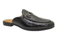 China Men Croc Print Horsebit Mules for sale