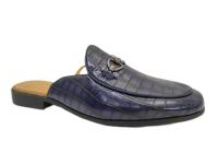China Men Croc Print Horsebit Mules for sale