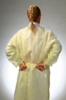 China Disposable Isolation Gown 16 Gsm Non Woven with Elastic Cuffs Long Sleeves for sale