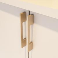 China Interior Polished Brass 96mm Cabinet Pulls For Drawer for sale