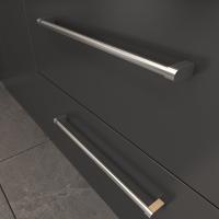 China Matte Black Anodized Bathroom Cupboard Handles Bulk Drawer Pulls for sale