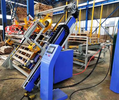 China Automatic Wood Pallet Making Machine, Pallet Nailing Machine with automatic palletizer, wood pallet production line for sale