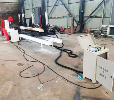 China log sawmill machine -heavy duty Double Circular Blades Sawmill with log carriage for sale