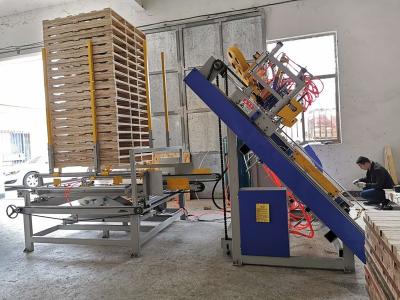 China USA Style Wood Pallet Nailing Machine Wood Pallet Making Production Line for sale