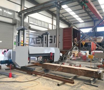 Chine Large Wood Working Portable Horizontal Band Sawmill Log Cutting Machine à vendre