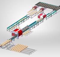 China Full Automatic Multi Rip Saw Mill 500mm Log Diameter 75kW Motor Production Line for sale
