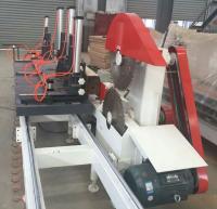 China Twin Blade Circular Log Sawmill 7.5KW Wood Table Saw Machine 400mm Diameter Capacity for sale