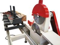 China Twin Blade Circular Sliding Table Saw 400mm Diameter 7.5KW for Carpentry for sale