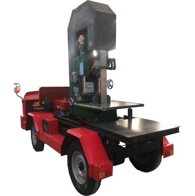 China Mobile type diesel portable sawmill wood log cutting machinery /Vertical Cutting bandsaw for sale