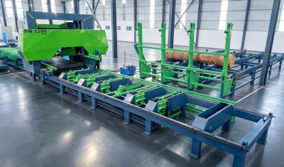 China Automatic Sawing Line Horizontal Log Band Saw CNC Hydraulic Sawmill SW1200PRO for sale