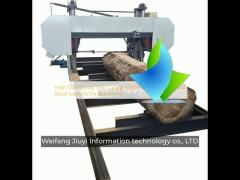 80hp diesel engine powered heavy duty horizontal band sawmill for wood processing