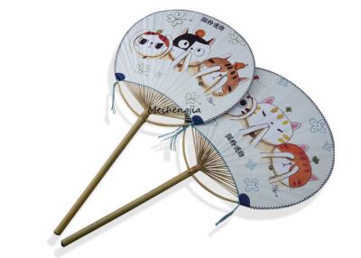 Cina Il mestiere di lavoro manuale piega amichevole eco- della maniglia di bambù rotonda dei ventagli 22.5x19cm in vendita