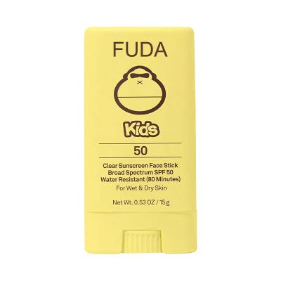 China Vitamin E Moisturizing Clear Mineral Sunscreen Stick Sunblock SPF50 For Children UVA UVB Protection for sale