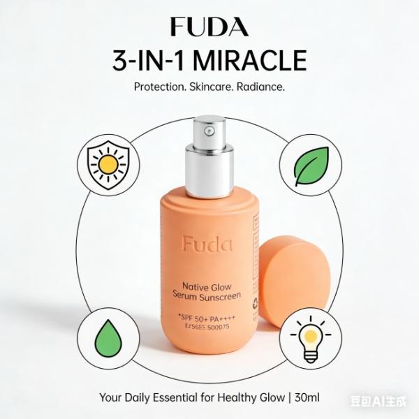 Quality Titanium Dioxide Based Native Radiance Sunscreen 3-in-1  Sun Protection for sale