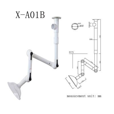 China Rodas de ligação de articulação flexíveis Capuz de escape de laboratório para cobertura de sucção de fumaça Tamanho 380 mm à venda
