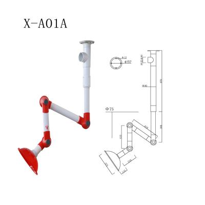 China Density PP Material Joint Elastic Knob Fume Extractor Arm for Plastic Fume Extraction for sale