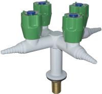 China Lab Workbench Gas Nozzle 1-4 Way Outlet Chrome Plated Brass 75 psi for Smooth Experimental Operation for sale
