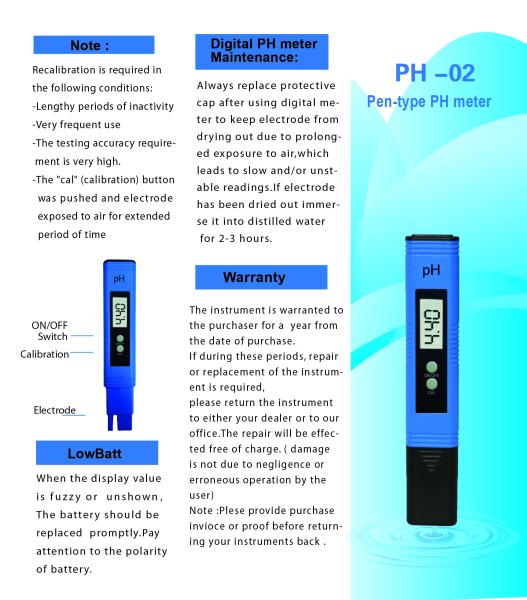 Quality Digital PH Meter for Drinking Water Pool Aquarium N.W 50g 1.7OZ 0.01pH for sale