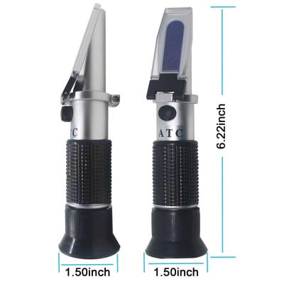 China 0-40% Brix Alcohol 0-25% Wine Sugar Refractometer OEM/ODM Dual Scale Portable With ATC for sale
