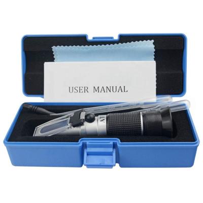 China 0-40% Brix Alcohol 0-25% Wine Sugar Refractometer OEM/ODM Dual Scale Portable With ATC for sale