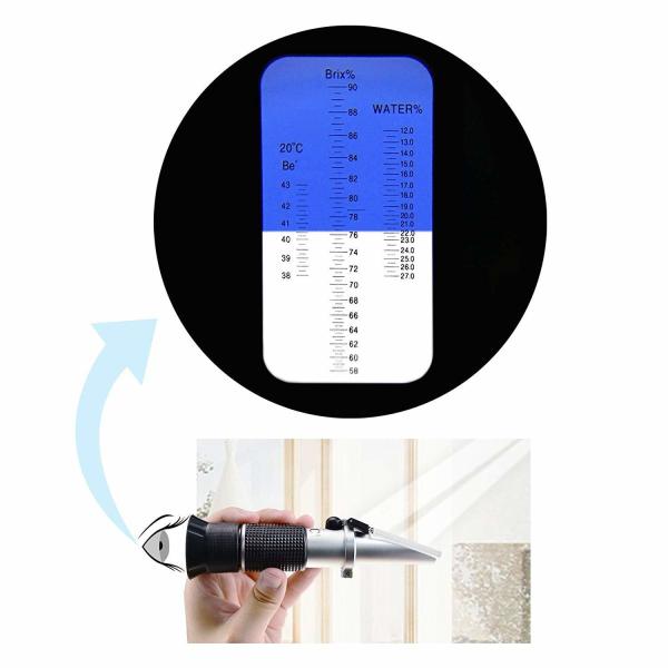 Quality Compact Portable Brix Refractometer 0-40% Brix and 0-25% Alcohol Range for Wine for sale