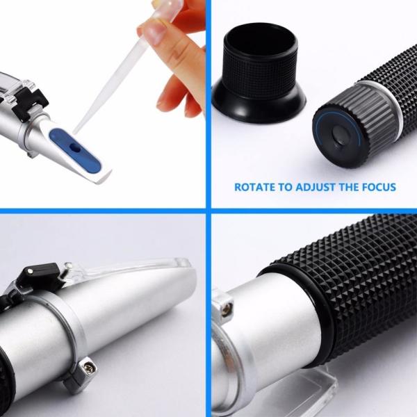 Quality Portable Refractometer 0-10%Brix Digital Test Meter 0-100%Salinity Automatic for sale