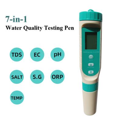 China 1PPM 1MV 1US/CM 0,01PH Neuer 7 in 1 digitaler pH-Tester für mehrfache Parameterprüfung zu verkaufen