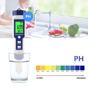 China 5 in 1 PH/Zoutgehalte/Temp/TDS/EC Testmeter TP16 Water Digitale Tester Ideale detector Te koop