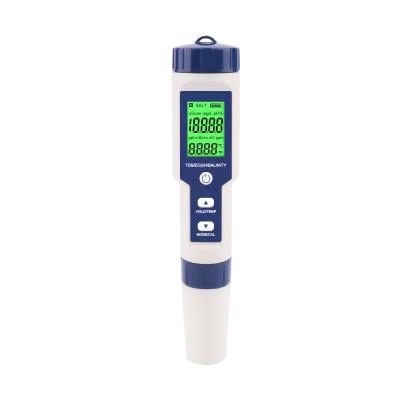 China 5 in 1 PH/Zoutgehalte/Temp/TDS/EC Testmeter TP16 Water Digitale Tester Ideale detector Te koop
