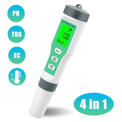 China 4 in 1 Waterproof Water Tester for Aquariums and Hydroponics pH/TDS/EC/Temp Meters for sale