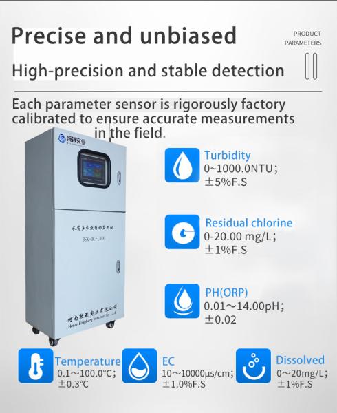 Quality PH ORP EC TDS Salinity DO FCL Turbidity Analyzer for Monitoring of Swimming Pool for sale