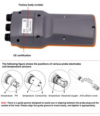Cina Combo 5 in 1 PH/COND./D.O/TEMP Misuratore dell'acqua per stagno portatile per pesci aquaponica AZ86031 IP67 in vendita