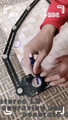 Cina Sei righelli di piegatura multifunzionali del cercatore di angolo della lega di alluminio della volta con il foro perforato delle mattonelle della muffa che posiziona righello in vendita
