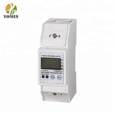 China DIN-RAIL Single Phase 2P Digital Kwh Meter Smart Electric Meters With RS485 for sale