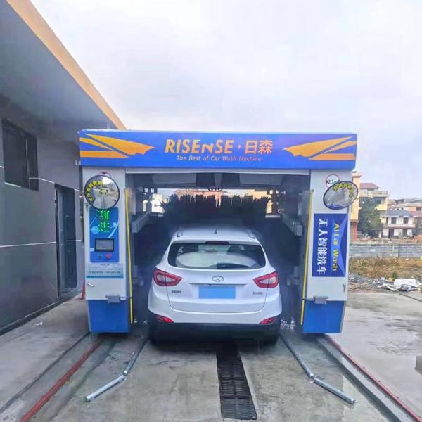 Quality Risense Full Automatic Rollover Car Wash System Machine with 5 Brushes and air for sale