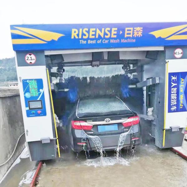 Quality Risense Full Automatic Rollover Car Wash System Machine with 5 Brushes and air for sale