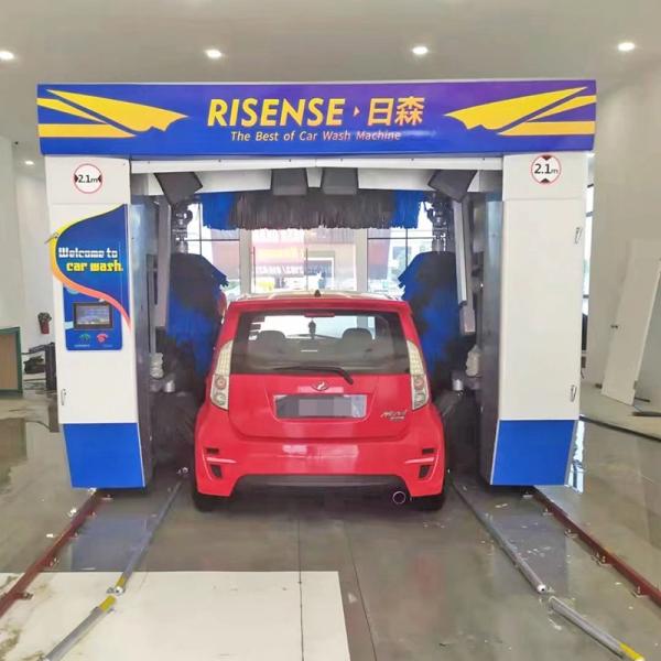Quality Risense Full Automatic Rollover Car Wash System Machine with 5 Brushes and air for sale