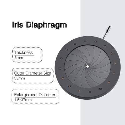China Steel Construction Manual Iris Wide Aperture Adjustment With 16  Blades for sale