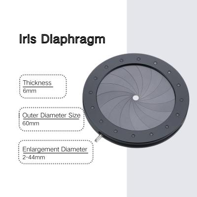 China Accurate Control Steel Manual Focus Iris 16 Blade Design For Industrial Laser Systems for sale