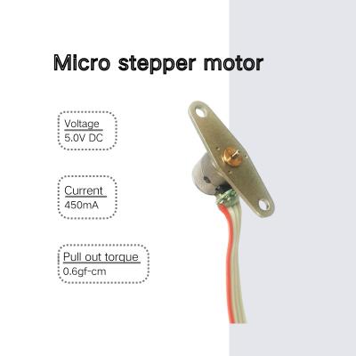 China 5V DC Micro Stepper Motor 8mm Diameter High Precision with Mounting Bracket for sale