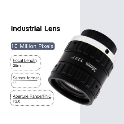 China 10MP 35mm C-Mount Machine Vision Lens F2.0 Fixed Aperture 1